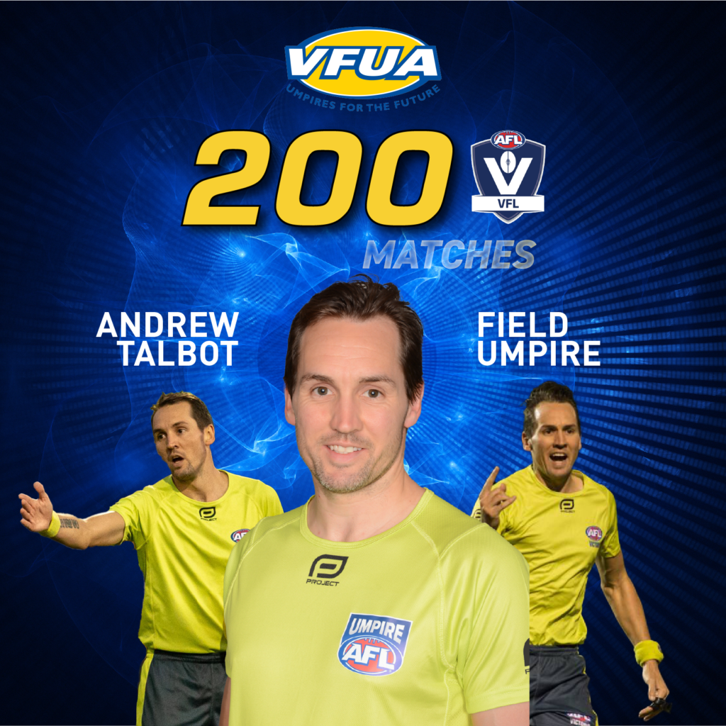 Andrew Talbot - 200 VFL Games - VFUA